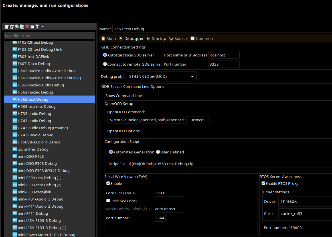 STM32H563ZI, Openocd configure and flash - STMicroelectronics Community