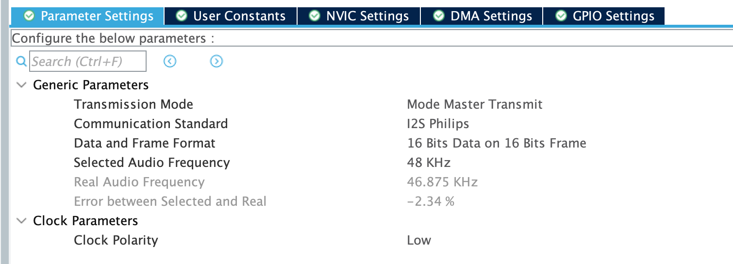 Using Cubeide To Configure I2s Cant Set I2s Cloc Stmicroelectronics Community
