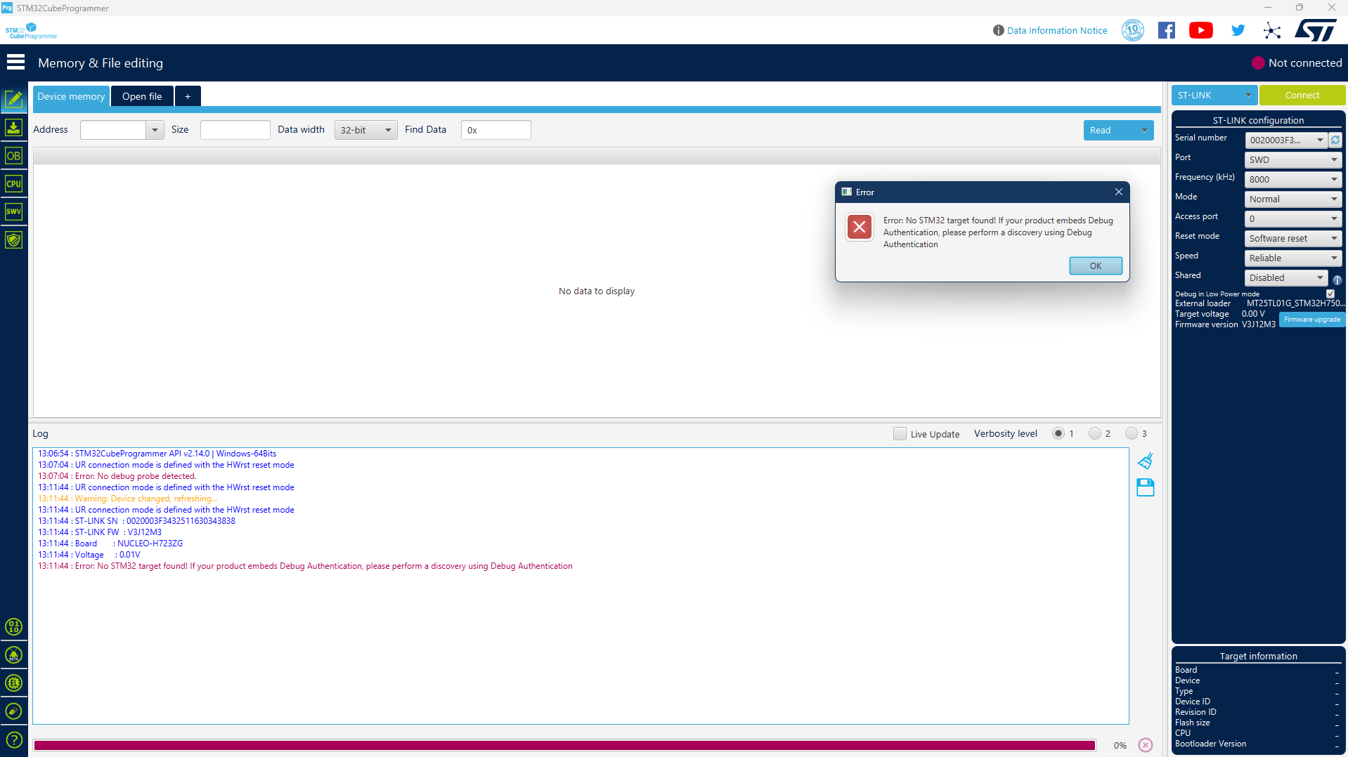 UR connection mode is defined with the HWrst reset... - STMicroelectronics Community