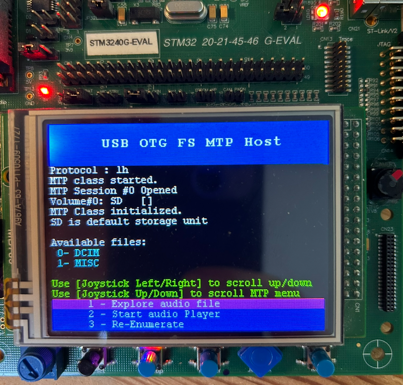 USB Host MTP/PTP to digital camera - STMicroelectronics Community