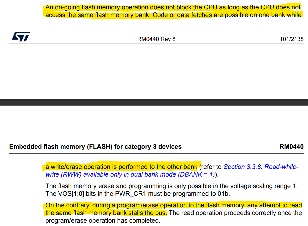 Solved Stm32g473 Executing From Flash While Programing Fl Stmicroelectronics Community 8900