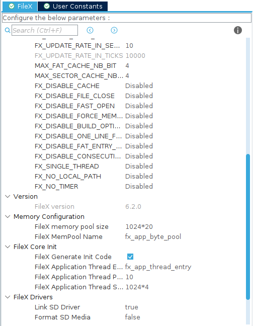Solved: How to configure FileX using CubeMX? - STMicroelectronics Community