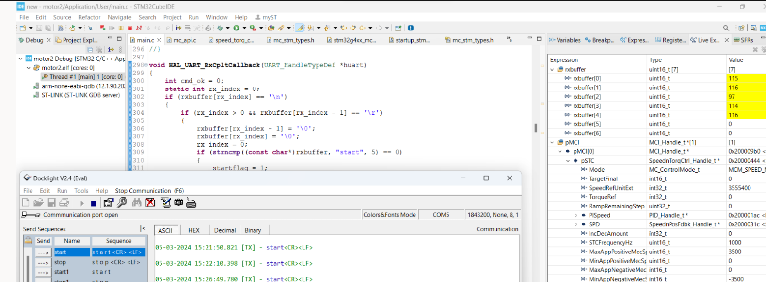 UART 4 bit numeric value communication - STMicroelectronics Community