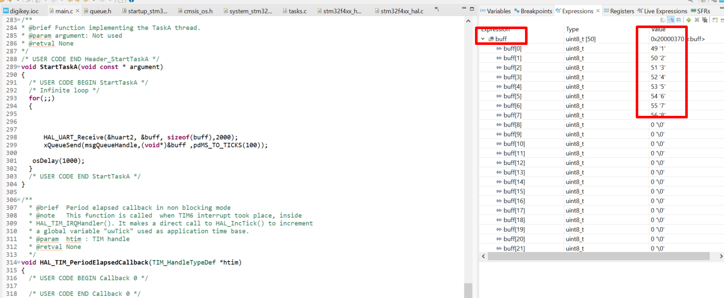 Solved: Free RTOS queue mechanism does not work as expecte... - STMicroelectronics Community