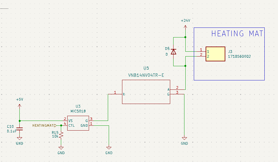 Solved: Transistor configuration for a heating mat (big lo ...