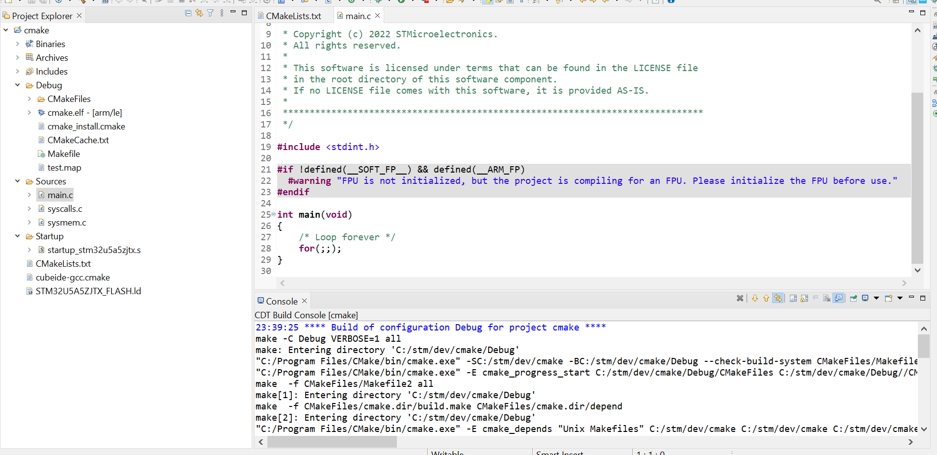 How To Port Cmake Project Into Stm32 Cmake Based P Stmicroelectronics Community