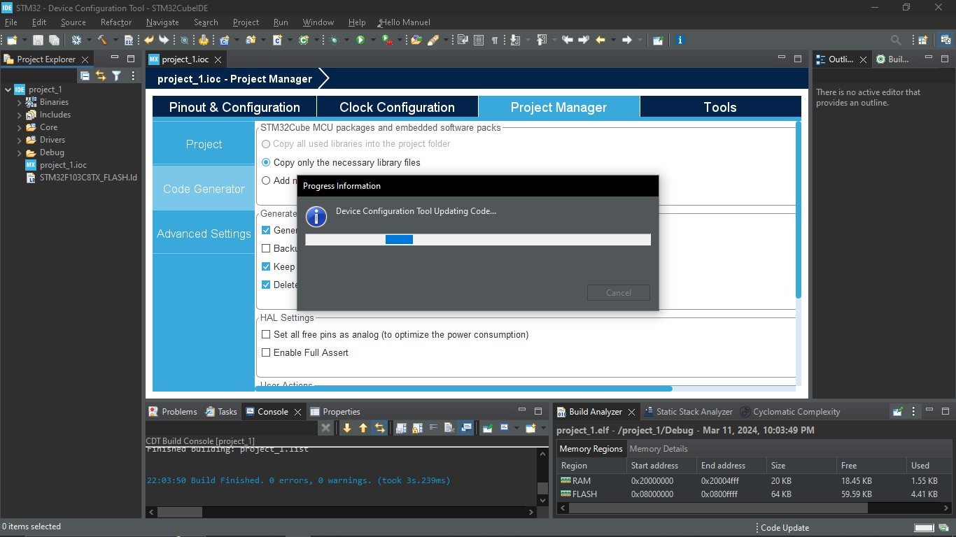 code generator not work - STMicroelectronics Community