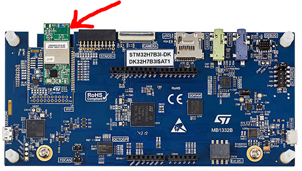 Missing Wi-fi module on STM32H7BI3-DK? - STMicroelectronics Community