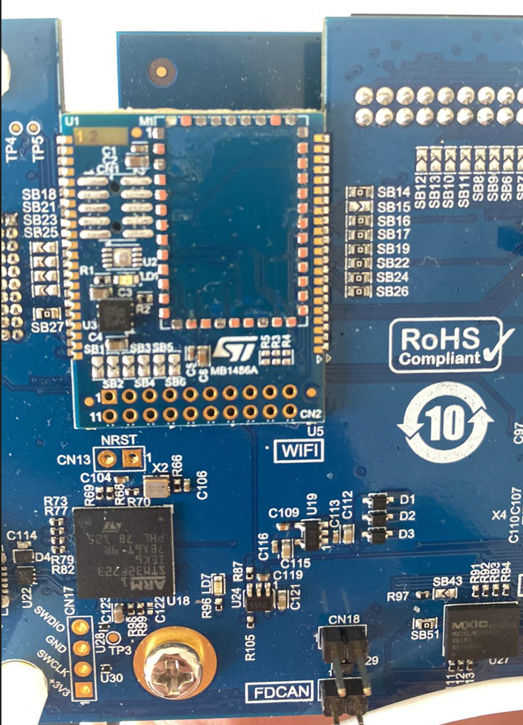 Missing Wi-fi module on STM32H7BI3-DK? - STMicroelectronics Community