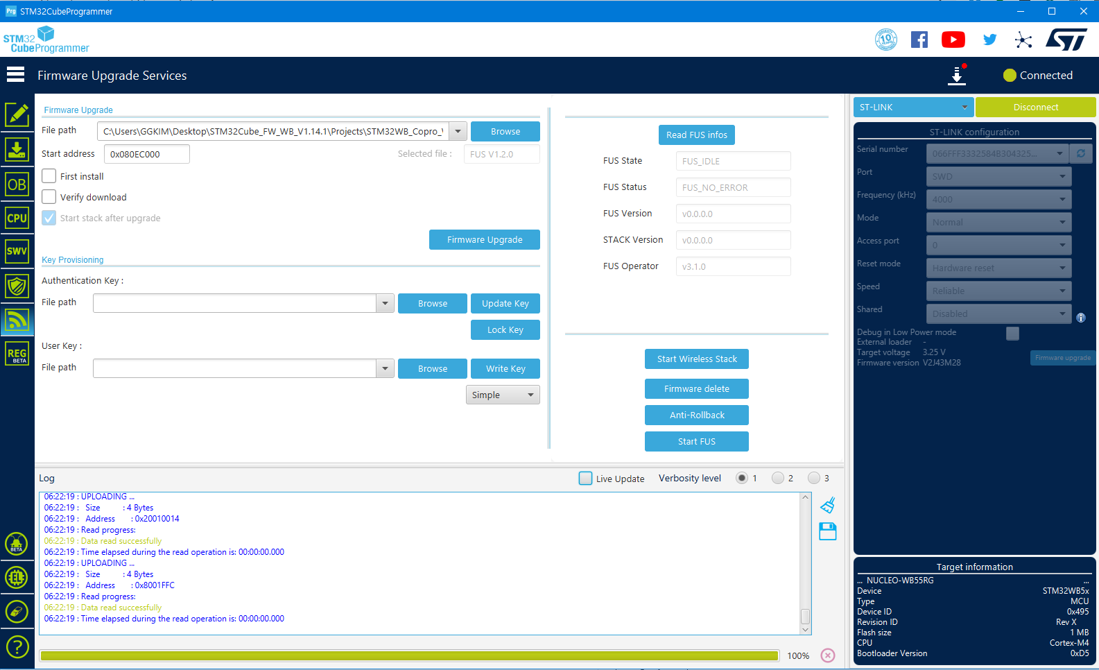 Unable To Start Fus Fus Version Is 0 0 0 0 And Fu Stmicroelectronics Community