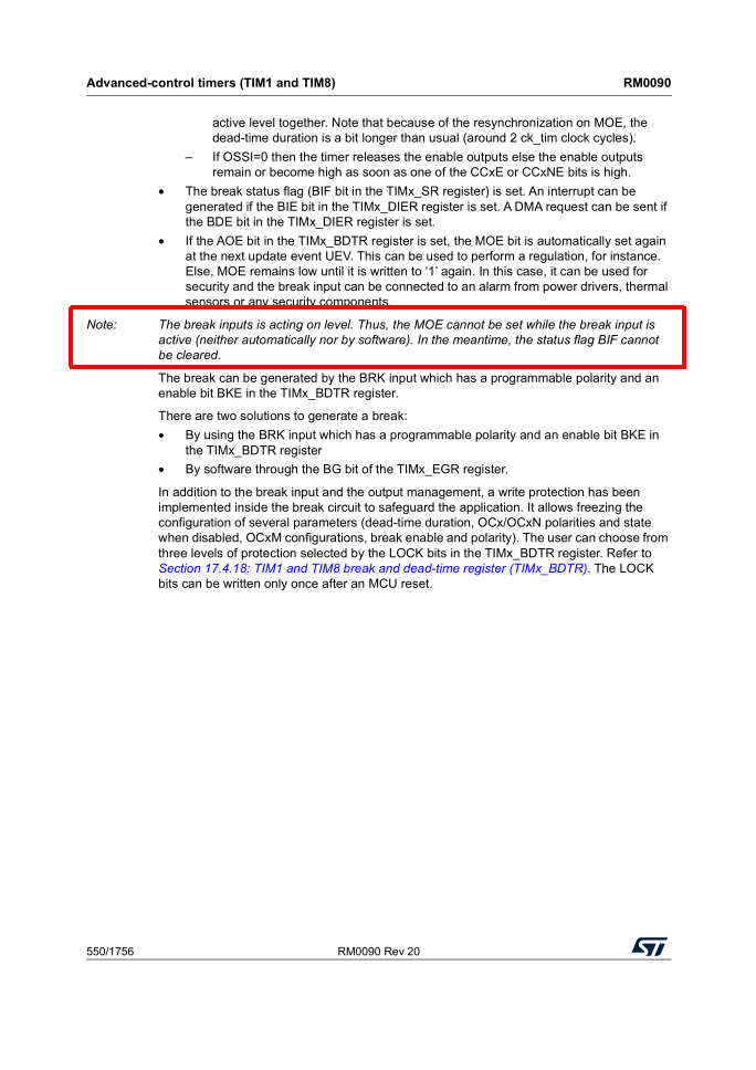 Break Interrupt Keeps Firing Stmicroelectronics Community