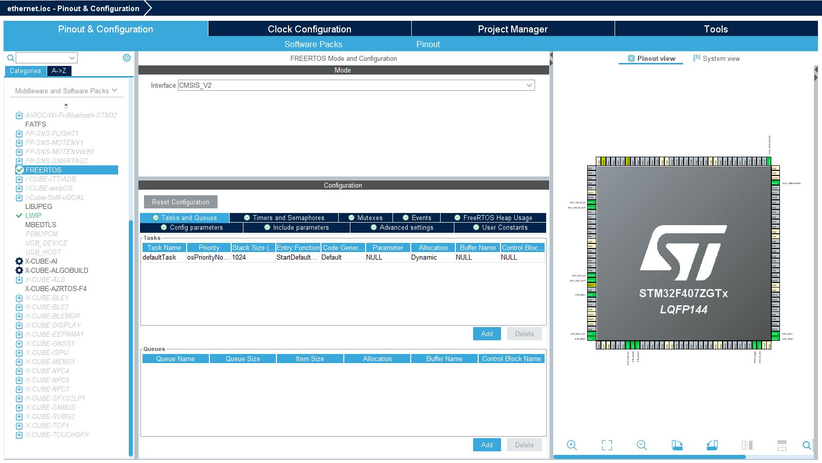 ethernet ping error - STMicroelectronics Community