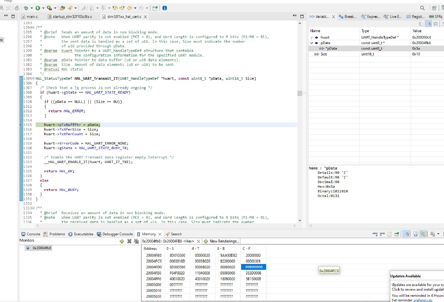 Solved Haluarttransmitit Doesnt Transmit Stmicroelectronics Community