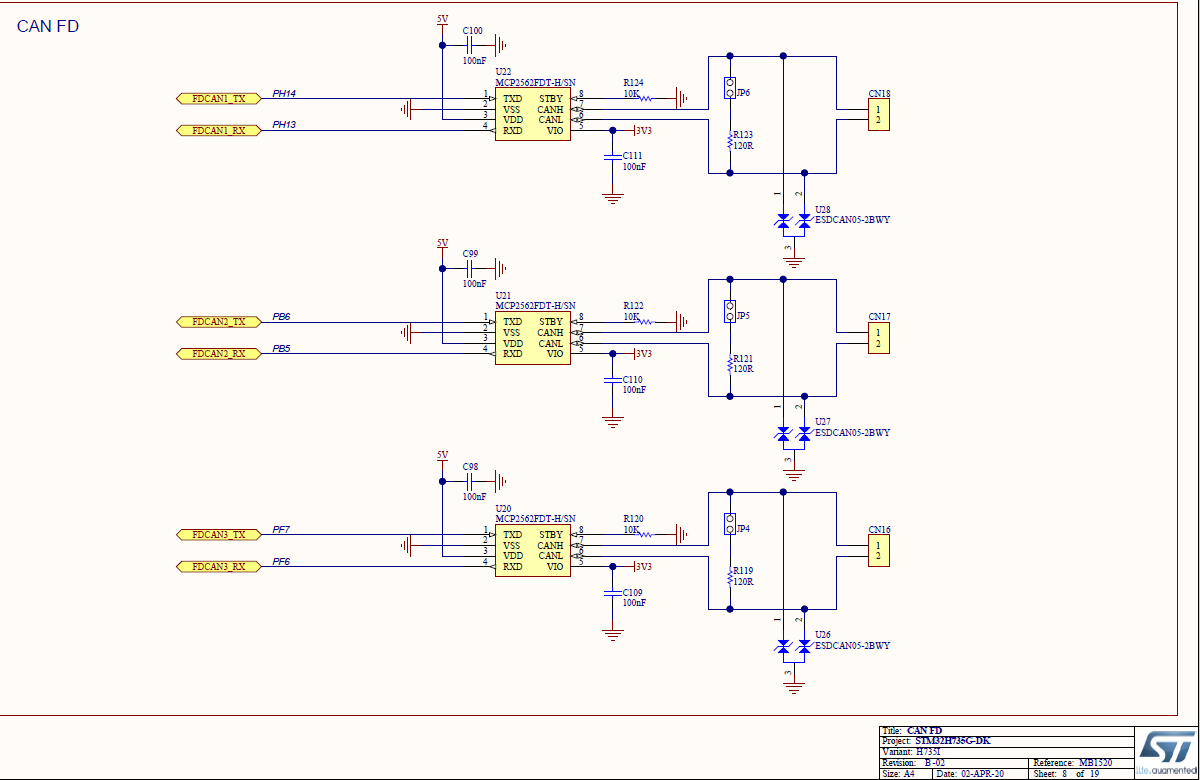 Solved Does Stm32h735g Dk Board Support Can Fd Stmicroelectronics Community