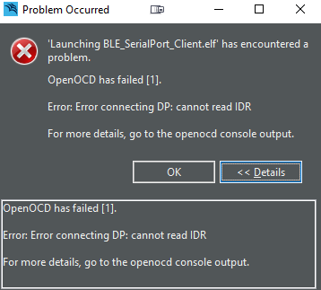 STEVAL-IDB012V1 - Problems with Wise-Studio and Se... - STMicroelectronics Community