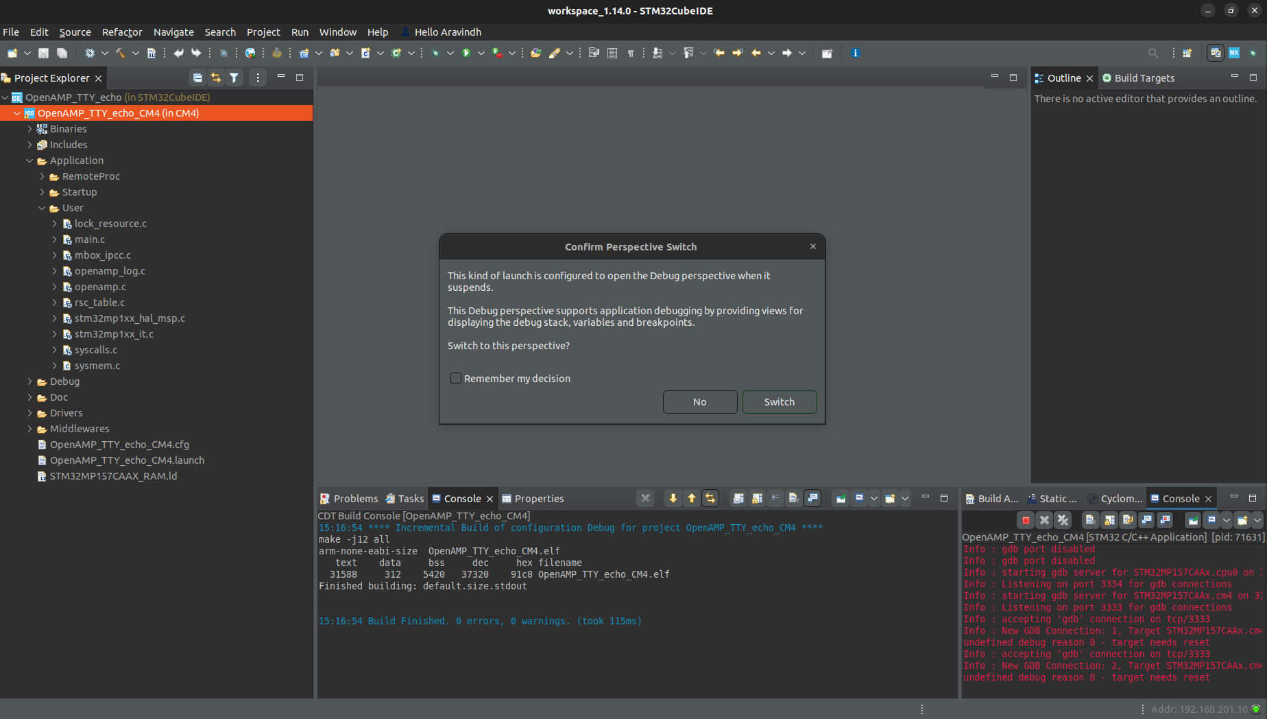 confirm perspective switch tab - STMicroelectronics Community