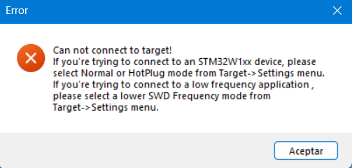 Problem with Nucleo W55 board - STMicroelectronics Community