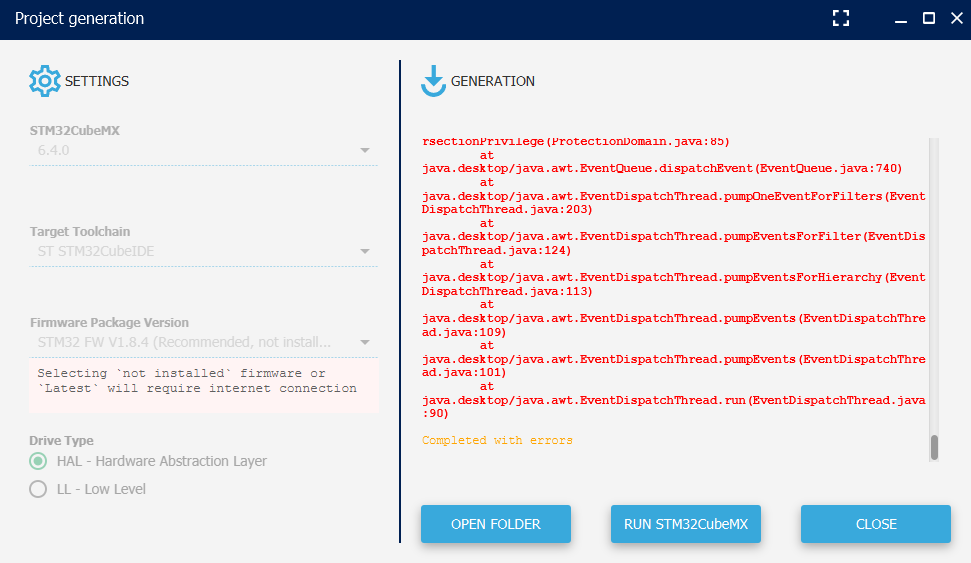 MCSDK debug error - STMicroelectronics Community