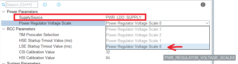 Solved: Power Regulator Voltage scaling and SysClock issue - STMicroelectronics Community