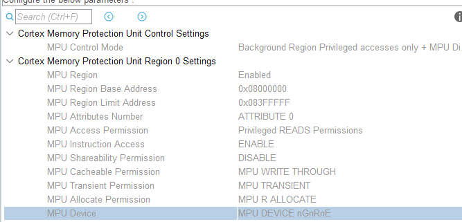 Memory Tool - Configure memory as Normal - STMicroelectronics Community