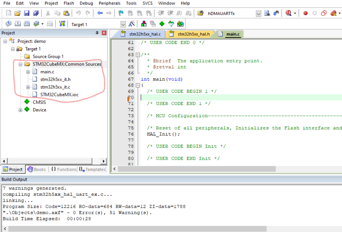 Solved How To Remove Cubemx Common Source Files From Keil Stmicroelectronics Community