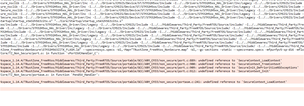 Solved: Problem with FreeRtos in TrustZone enabled - STMicroelectronics Community