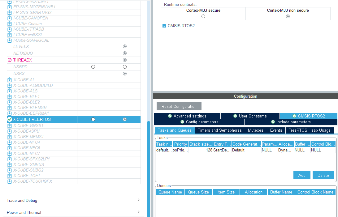 Solved: Problem with FreeRtos in TrustZone enabled - STMicroelectronics Community