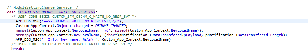 Solved Receiving Data From Ble Stm32wb Series Ble Issue Stmicroelectronics Community
