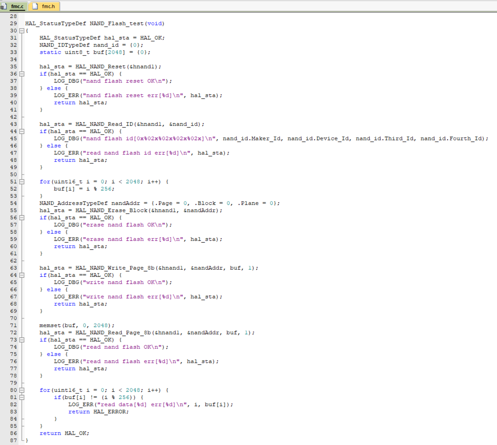 Solved How To Set A Nand Flash With Fmc Stmicroelectronics Community