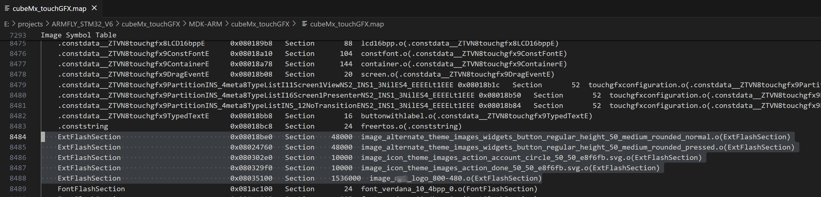Solved How To Store The Touchgfx Data To Nand Flash Exten Stmicroelectronics Community