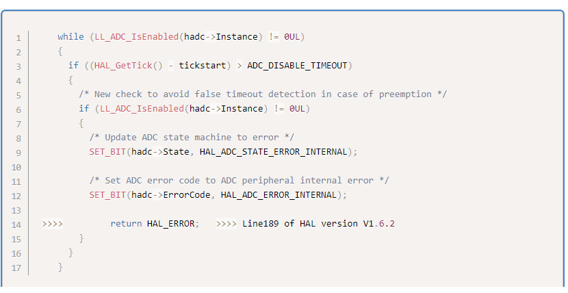 Solved: STM32G030: HAL_ADCEx_Calibration_Start() fails wit... - STMicroelectronics Community