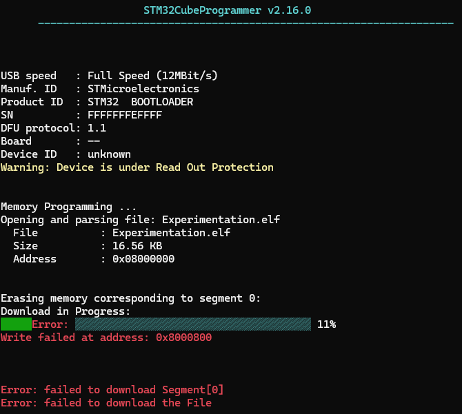 STM32F072B USB flashing - STMicroelectronics Community