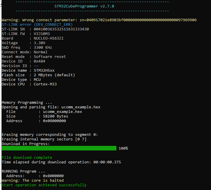 Solved: How to program STM32H563ZI with TZ disabled using ... - STMicroelectronics Community