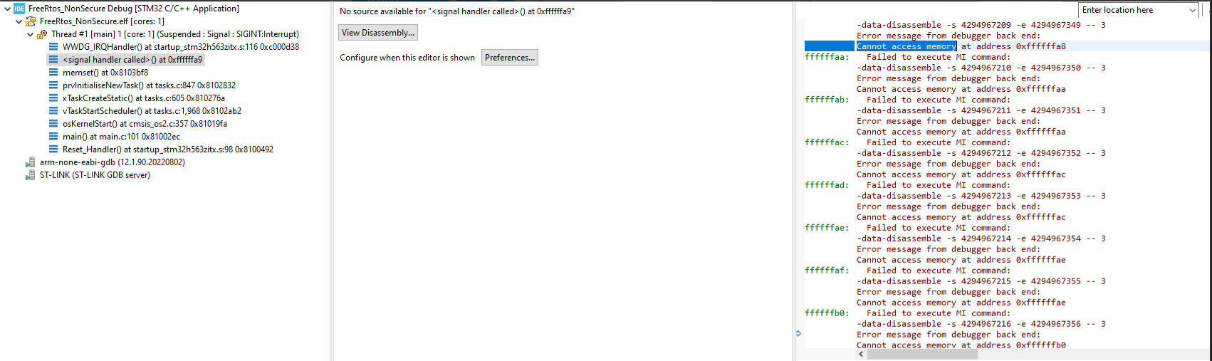 No source available for () ... - STMicroelectronics Community