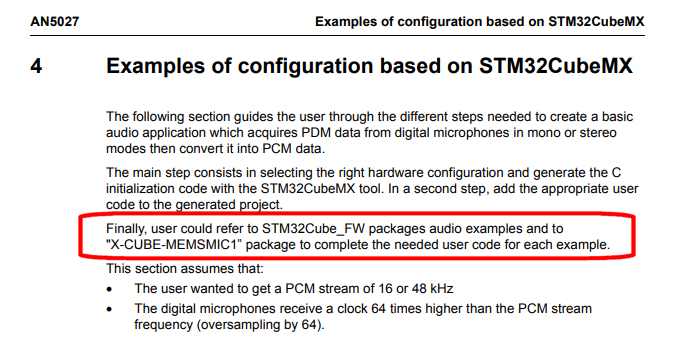 Mems microphone and stm32 f4 boards - STMicroelectronics Community