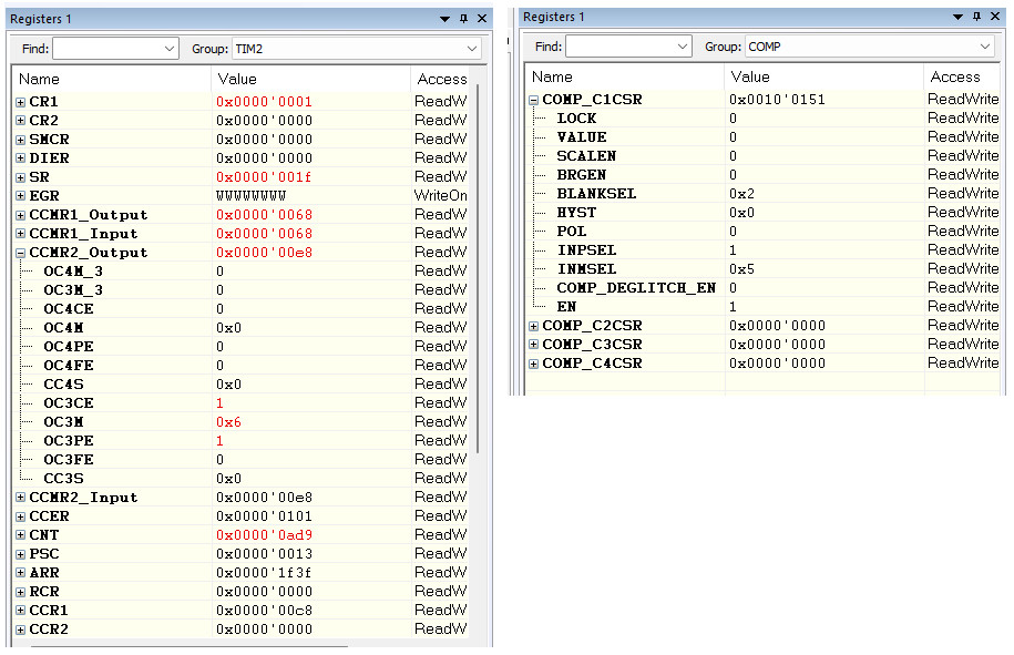 COMP and blanking Function - STMicroelectronics Community