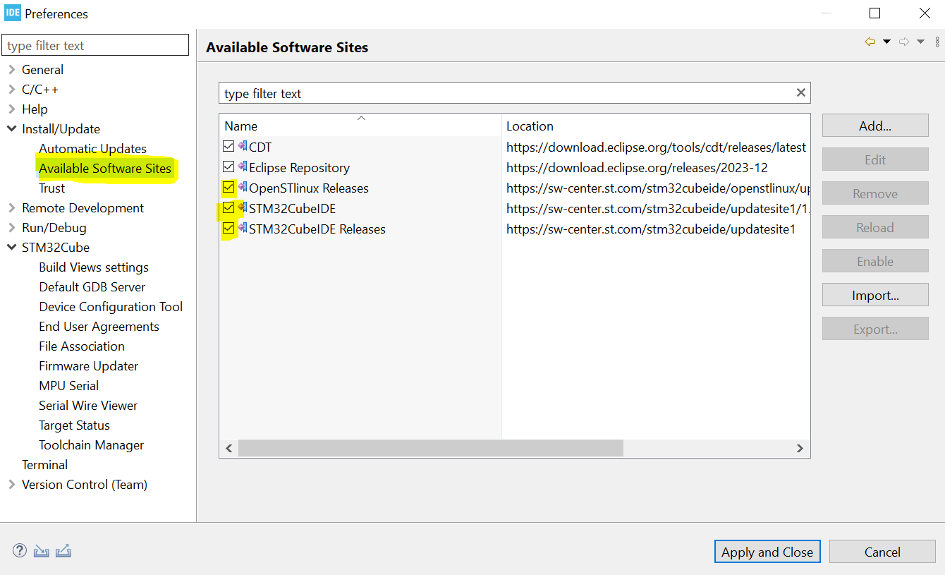 Solved Update Stm32cube Ide Stmicroelectronics Community 9079