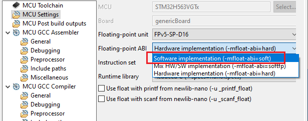 Solved: FPU initialization warning - STMicroelectronics Community
