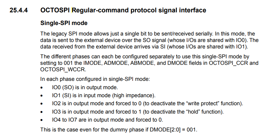 Solved: Can I use OCTOSPI as a Classic SPI? - STMicroelectronics Community