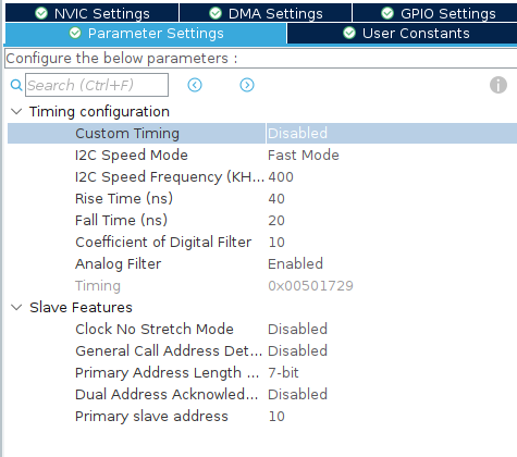 I2C Custom Timing - STMicroelectronics Community