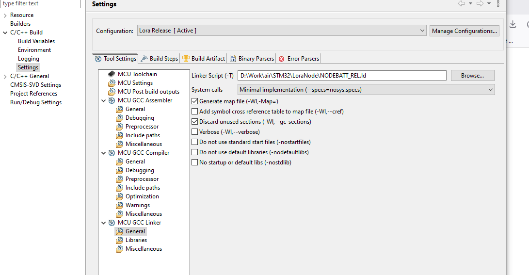 Solved: ELF file and converted BIN far too large - STMicroelectronics Community