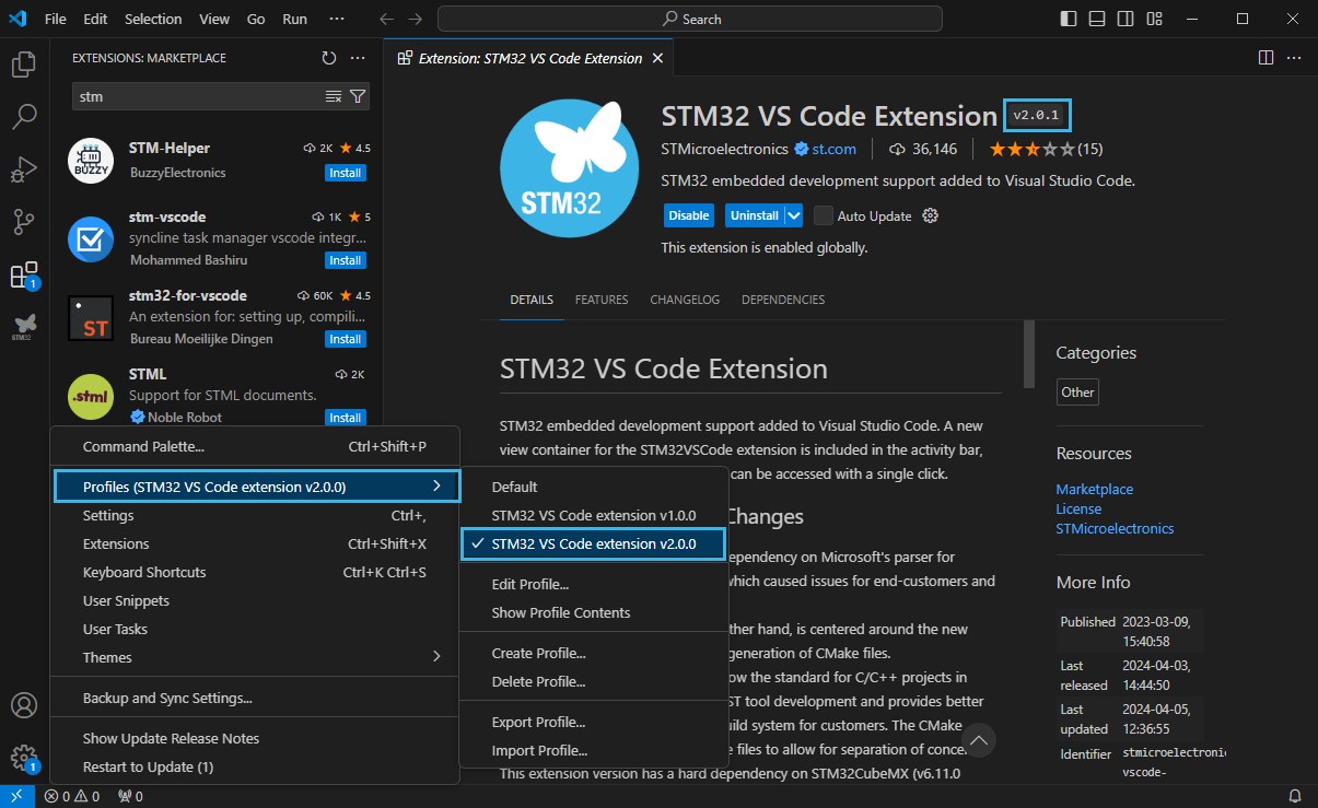 How To Disable Stm32 Vs Code Extension Auto Update Stmicroelectronics Community 4391