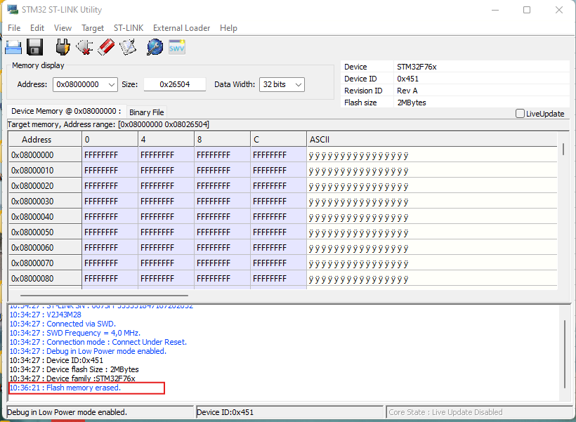 STM32F769I-DISCO Not able to flash and not able to ...