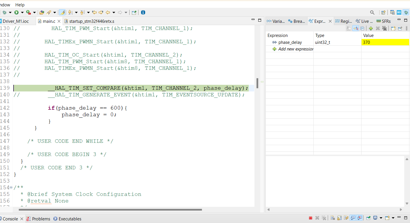 Change phase difference between two pwm signals du... - STMicroelectronics Community