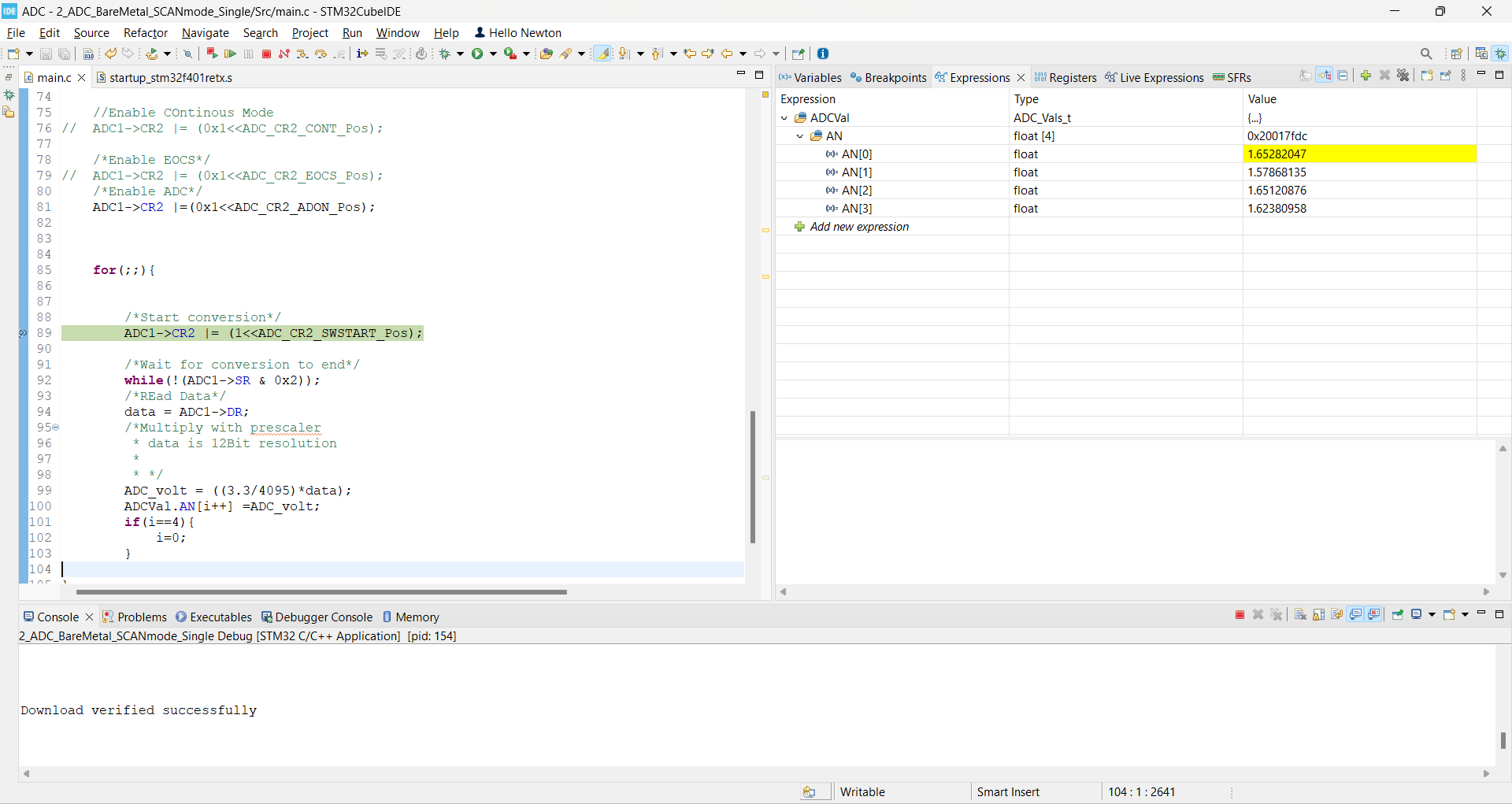 Bare Metal implementation for Continuous Conversio ...