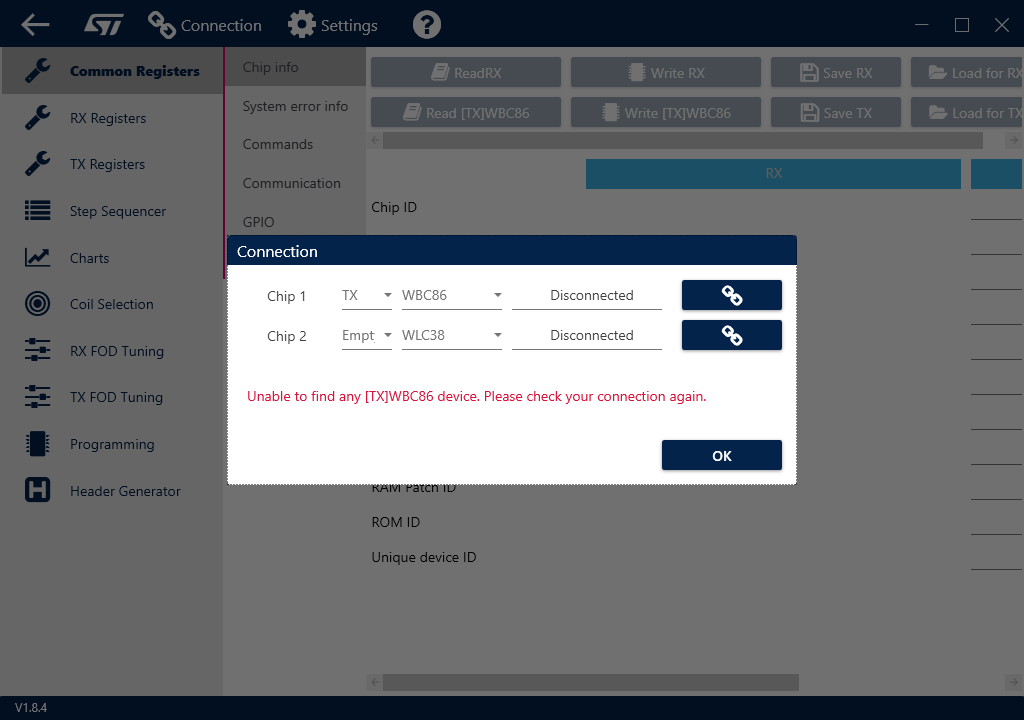 Solved: STSW-WPSTUDIO GUI cannot connect to ST Wireless Ch... - STMicroelectronics Community