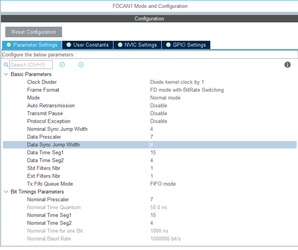 Solved: Stm32G431KBU6 CANFD can't work when BRS On？ - STMicroelectronics Community