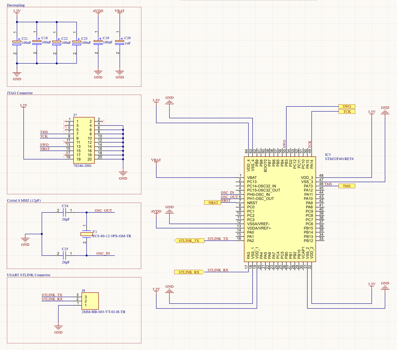 How to connect a STM32F4xxxRE on a custom PCB - Page 2 - STMicroelectronics Community