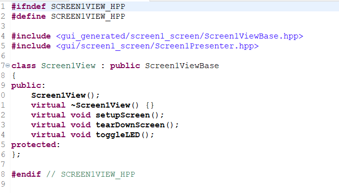 Solved: control an LED with a toggle button on TouchGFX - STMicroelectronics Community