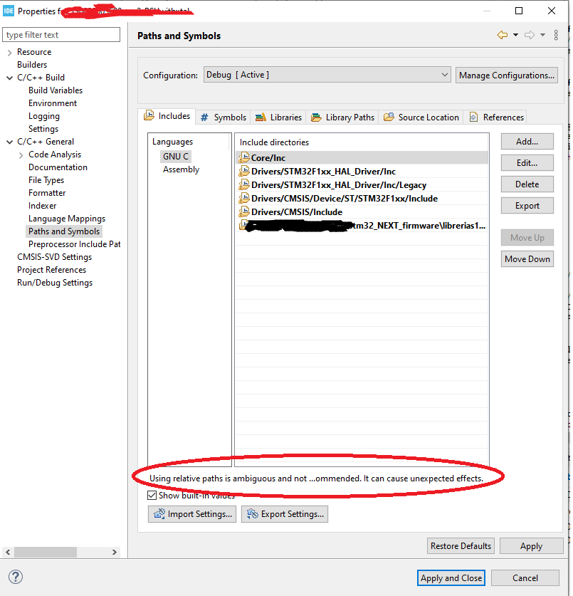 How to generate ELF file with relative paths - STMicroelectronics Community How to generate ELF file with relative paths - STMicroelectronics Community